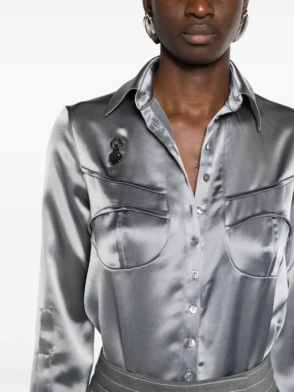 SINEAD O'DWYER Satin Pyjama Shirt