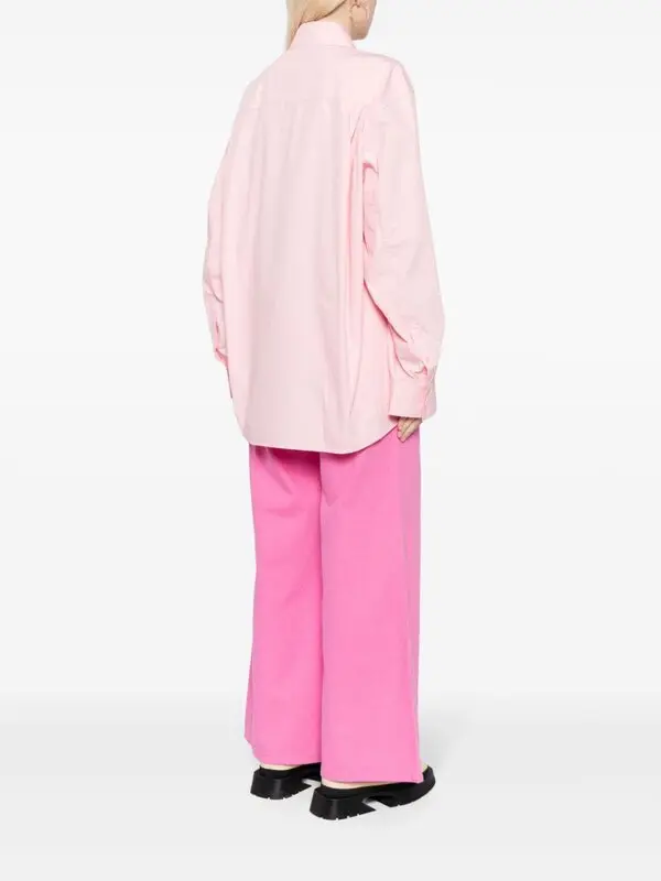 JNBY Gathered-detail Cotton Blouse - Pink