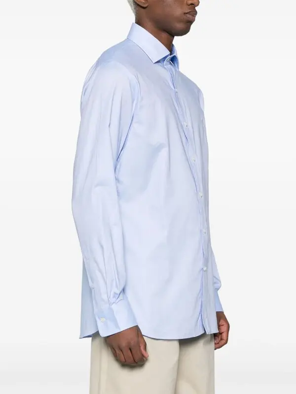 Polo Ralph Lauren Polo-pony-embroidery Cotton Shirt - Blue