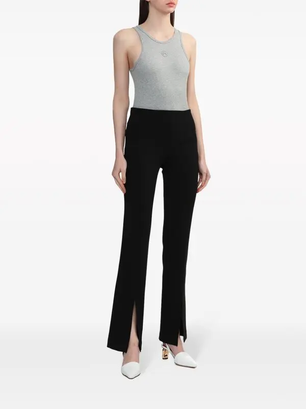 MARINE SERRE Crescent Moon Embroidered Ribbed Tank Top