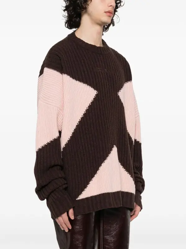 GMBH Geometric-pattern Knitted Jumper
