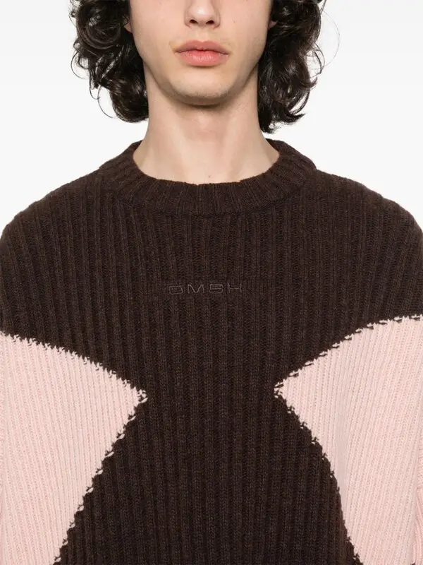 GMBH Geometric-pattern Knitted Jumper