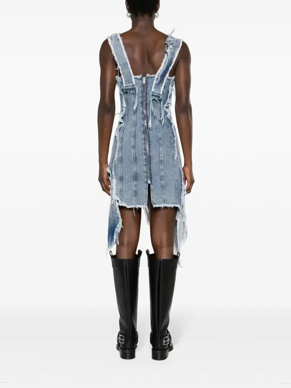 natasha zinko denim dress Natasha Zinko Denim Tulle Hi-Lo Mermaid Mullet Dress  Recess