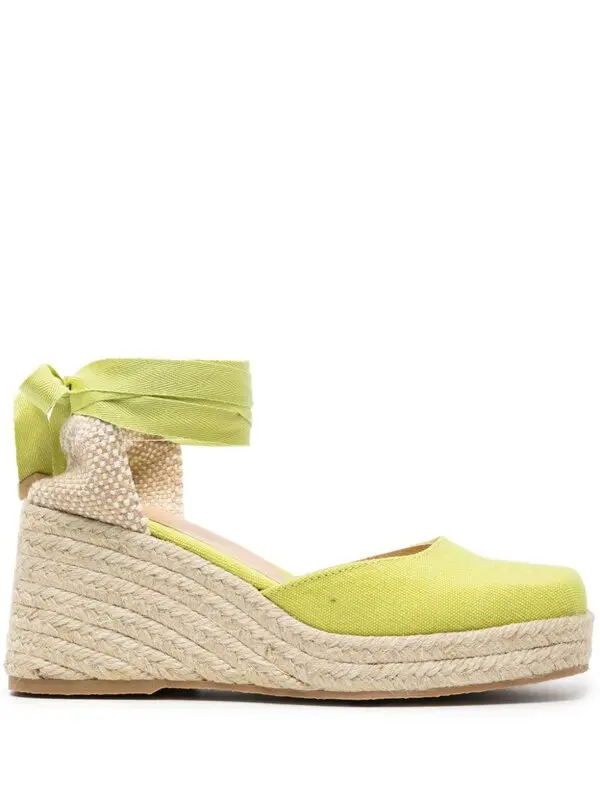 CastaÑer Tina 60mm Wedge Espadrilles - Green