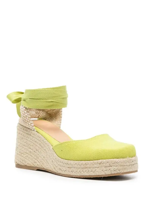 CastaÑer Tina 60mm Wedge Espadrilles - Green