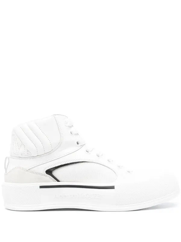 Alexander McQueen Seal-embroidered Sneakers - White