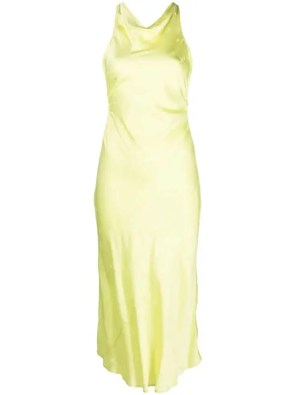 FORTE_FORTE Star-jacquard Satin Midi Dress