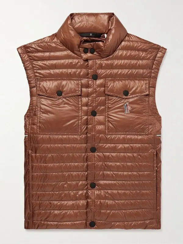 Moncler Ollon Quilted Polartec® Alpha® Ripstop Down Gilet - Brown