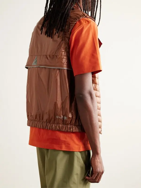 Moncler Ollon Quilted Polartec® Alpha® Ripstop Down Gilet - Brown