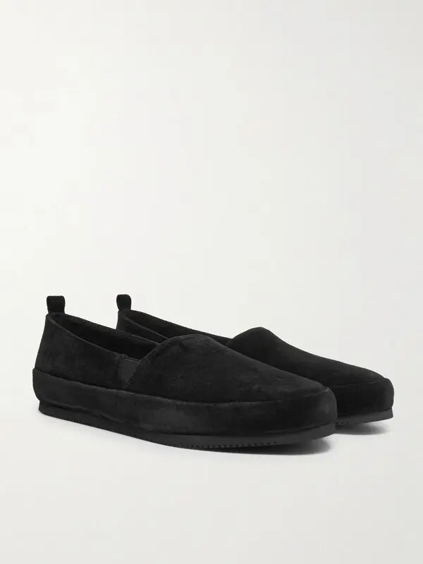 Mulo Suede Loafers - Black
