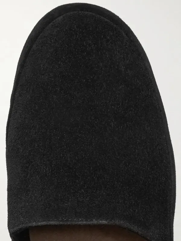 Mulo Suede Loafers - Black