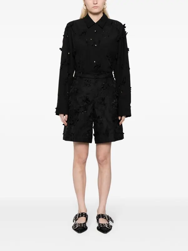 JNBY Floral-appliqué Knee-length Shorts
