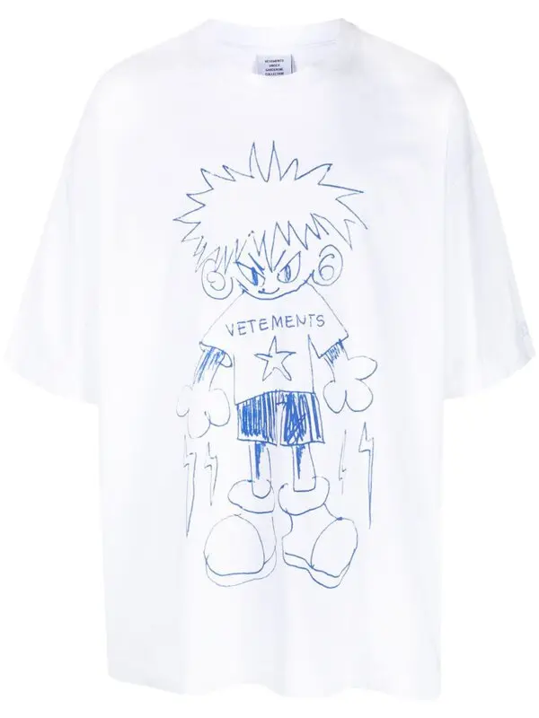 Buy Vetements Illustration-print T-shirt - White At 14% Off
