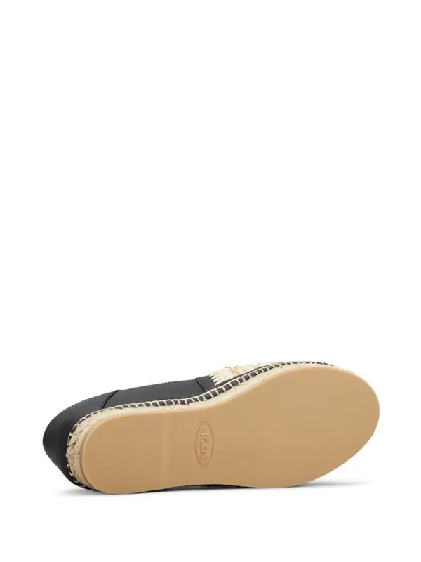 TOD'S Woven-raffia Espadrilles