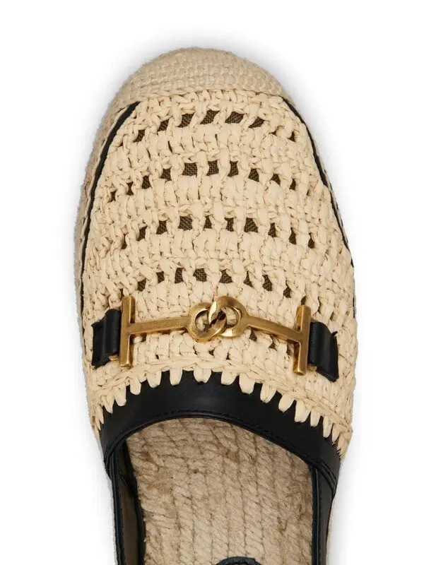 TOD'S Woven-raffia Espadrilles