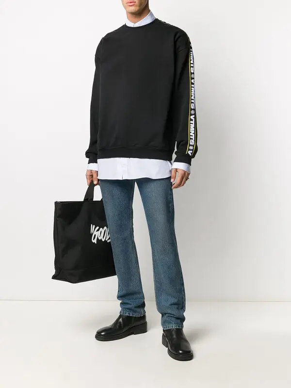 Vetements Logo Sleeve Sweatshirt