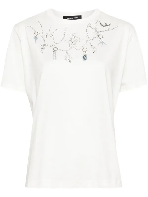Fabiana Filippi Fabula-print Cotton T-shirt