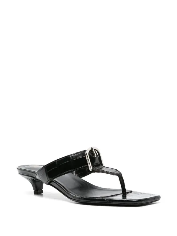 TOTEME 35mm Belted Sandals - Black