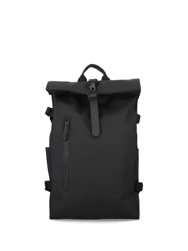 Rains Large Rolltop Backpack - Black