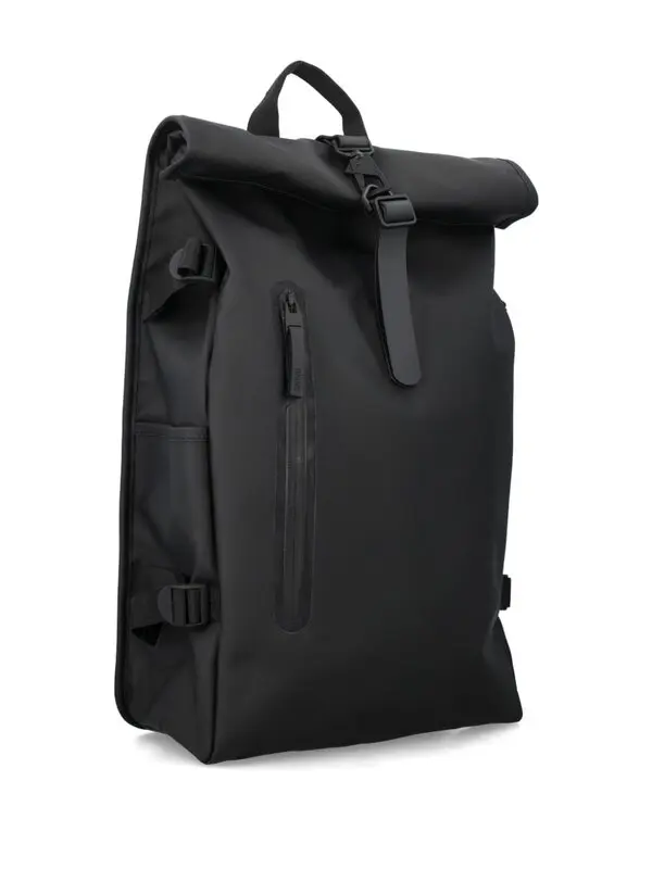 Rains Large Rolltop Backpack - Black