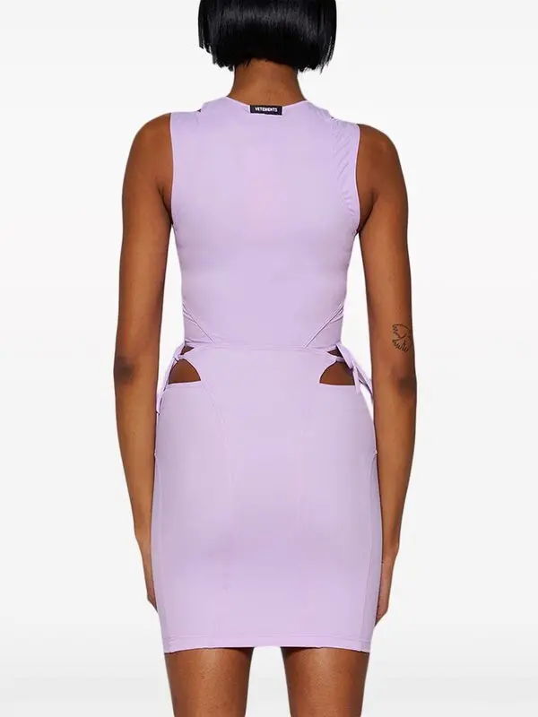 Vetements Deconstructed Mini Dress - Purple