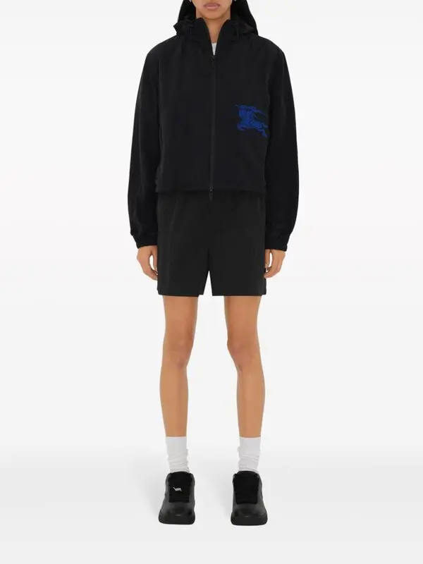 Burberry Embroidered Cropped Jacket - Black