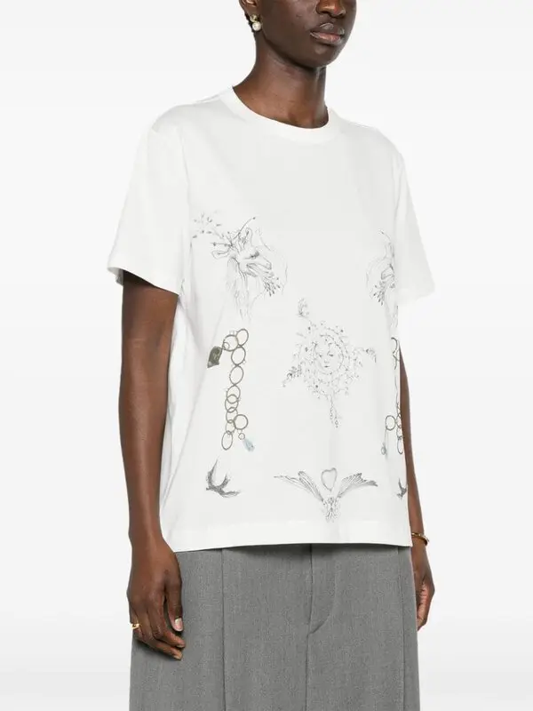 Fabiana Filippi Fabula-Print T-Shirt In White - 64% Off
