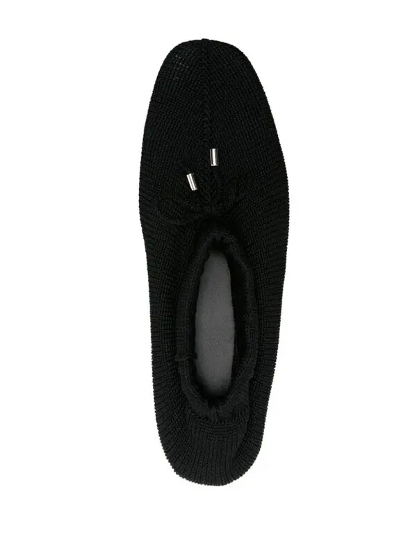 TOTEME Knitted Ballerina Shoes - Black