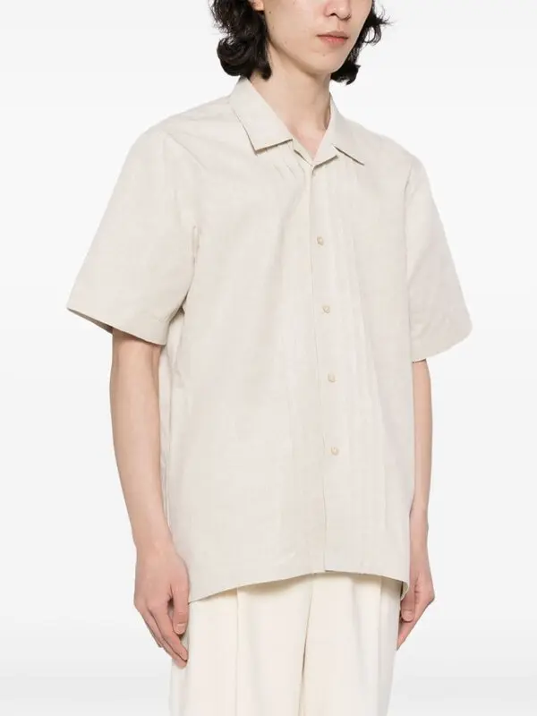 Eleventy Bowling-collar Short-sleeve Shirt