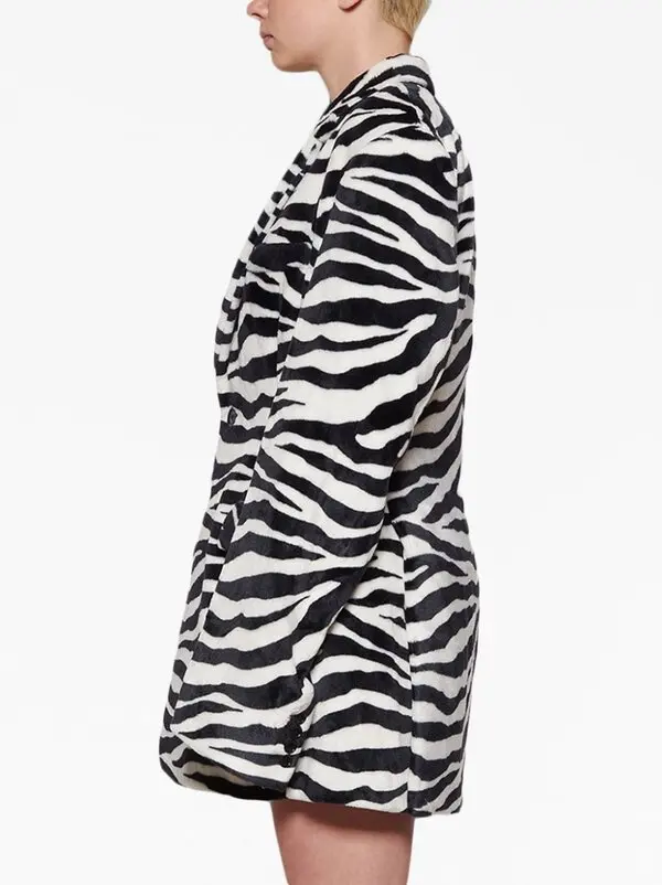 Vetements Zebra-print Oversized Blazer - White