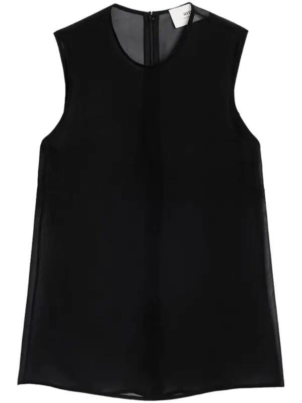 Ami Semi-sheer Silk Top