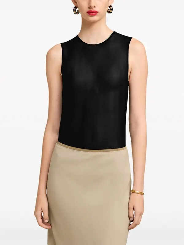Ami Semi-sheer Silk Top
