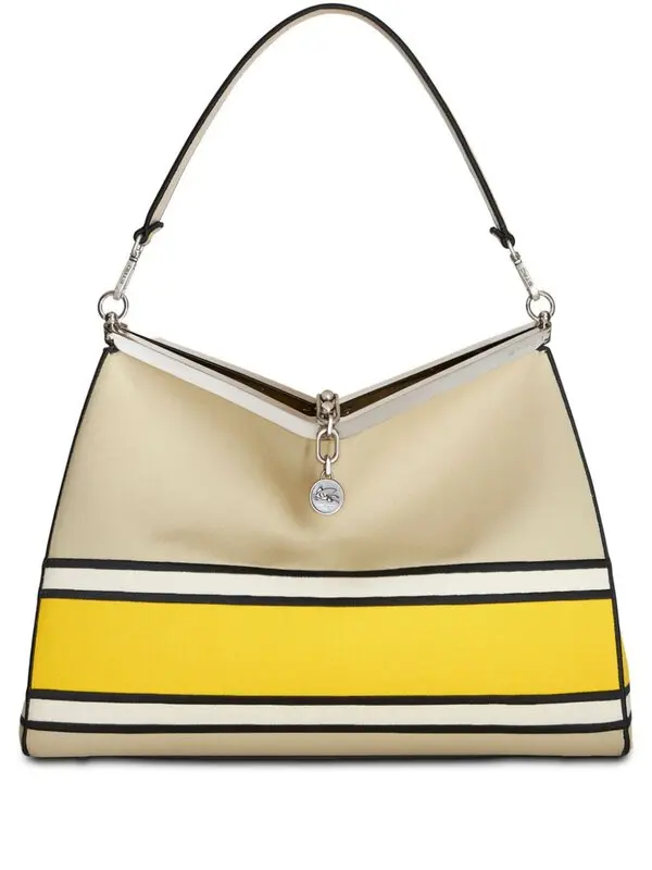 Etro Vela Canvas Shoulder Bag - Neutrals