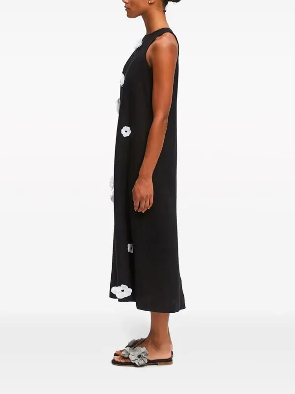 sleeper black linen dress SLEEPER Atlanta Linen Dress  MILI