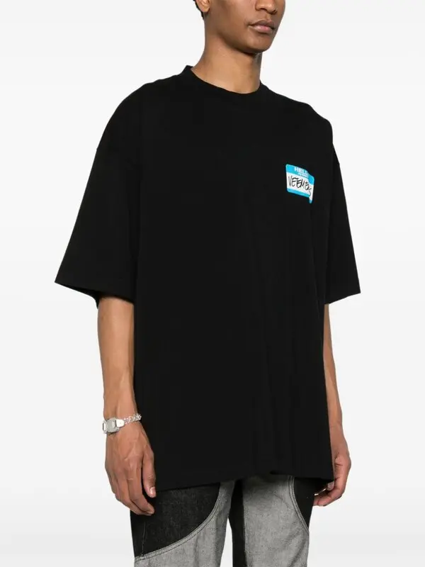 Vetements My Name Is' T-Shirt - Black | Editorialist