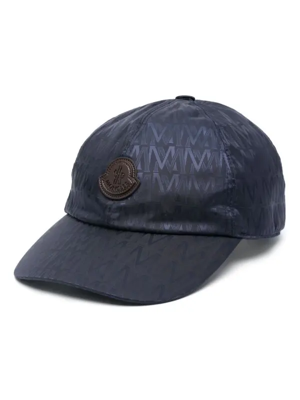 Moncler Logo-jacquard Baseball Cap - Blue