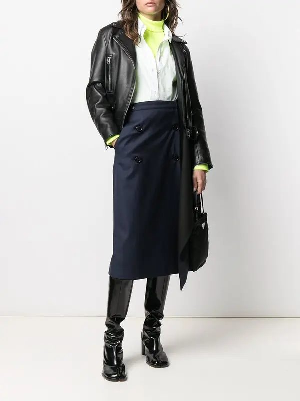 Vetements Double-buttoned A-line Skirt