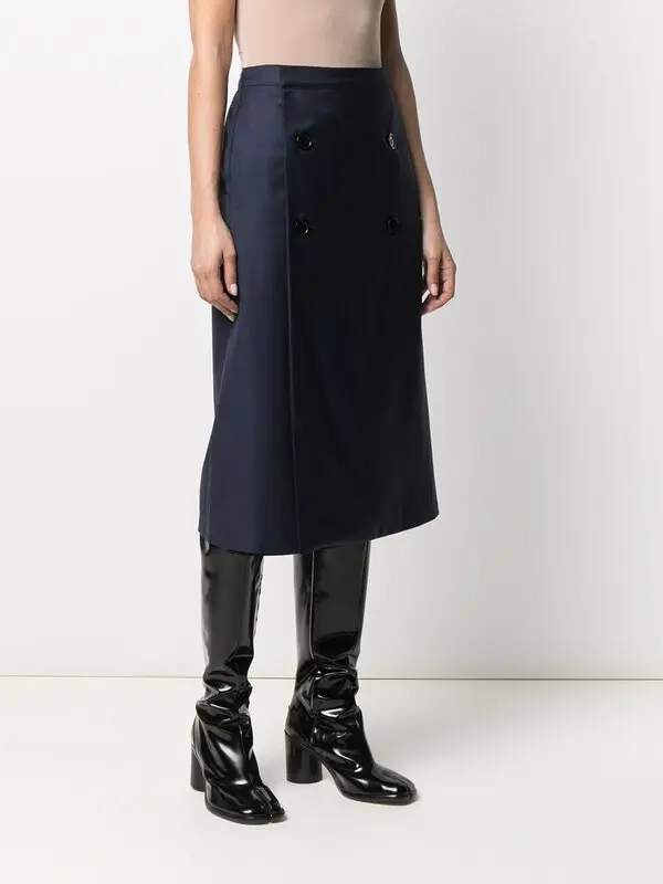 Vetements Double-buttoned A-line Skirt