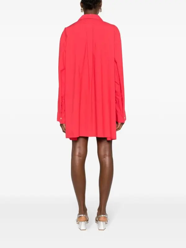 FORTE_FORTE Lace-up Shirt Minidress