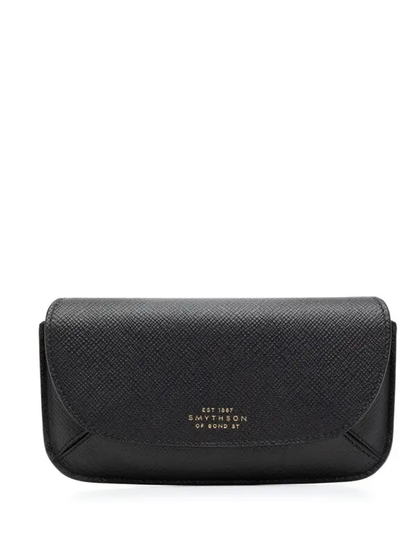 Smythson Leather Sunglasses Case - Black