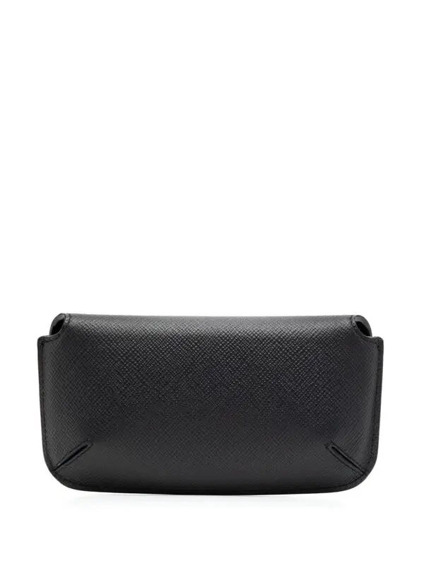 Smythson Leather Sunglasses Case - Black