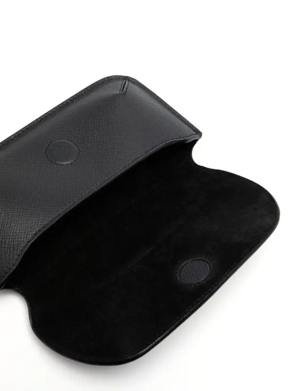 Smythson Leather Sunglasses Case - Black