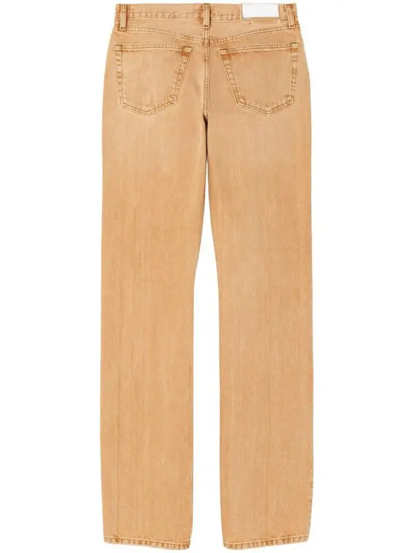 RE/DONE Panelled Straight-leg Jeans - Neutrals
