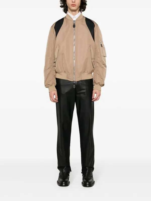 Alexander McQueen Contrasting-panel Bomber Jacket