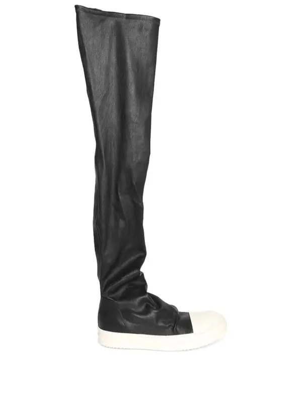 Rick Owens Thigh-high Leather Boots - Black