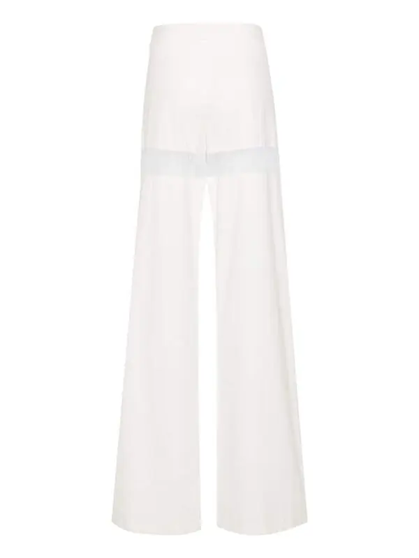 GENNY Sheer-stripe Wide-leg Trousers