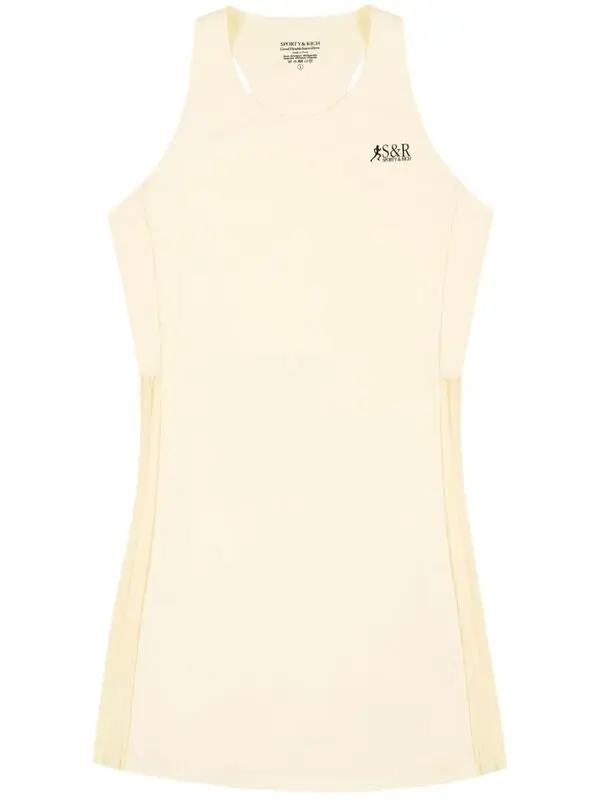 Sporty & Rich Steffi Action Pleated Minidress