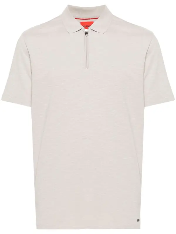BOSS Logo-appliqué Polo Shirt - Neutrals