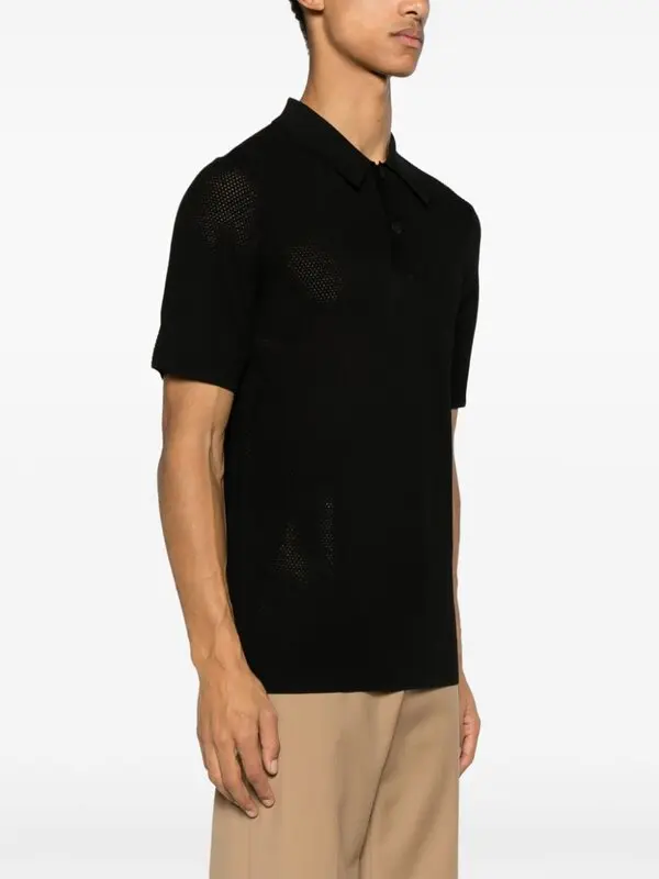 Sandro Waffle-knit Polo Shirt