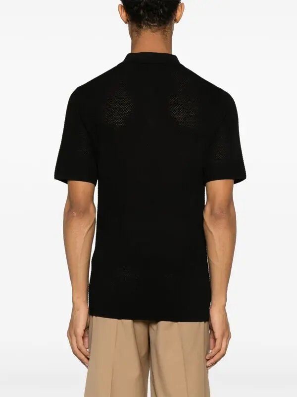 Sandro Waffle-knit Polo Shirt
